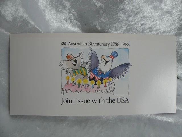 AUSTRALIA 1988 STAMP PACK AUSTRALIAN BICENTENARY JOINT ISSUE w/ USA SEE ...