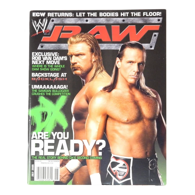 WWE RAW MAGAZINE July 2006 Dx Shawn Michaels Triple H Rob Van Dam Wwf ...
