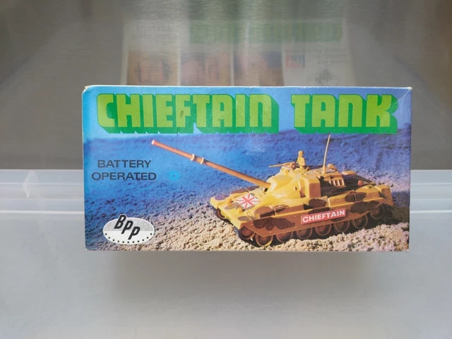 VINTAGE BPP CHIEFTAIN Tank Battery Operated Toy Tank Circa 1970’s Boxed ...