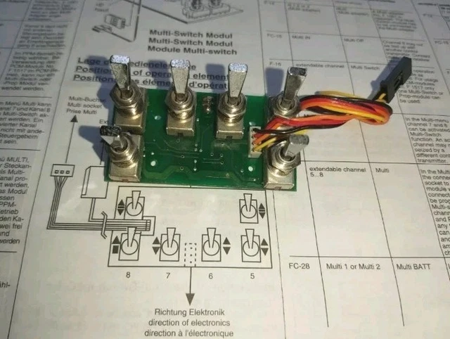 ROBBE FUTABA MULTI-SWITCH Modul F1511 für F14 FC16 18 28 EUR 39,00 - PicClick DE