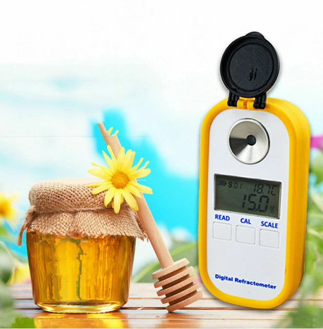 DIGITAL HONEY REFRACTOMETER Brix Refractive Index Refractometer 0 to 90 ...