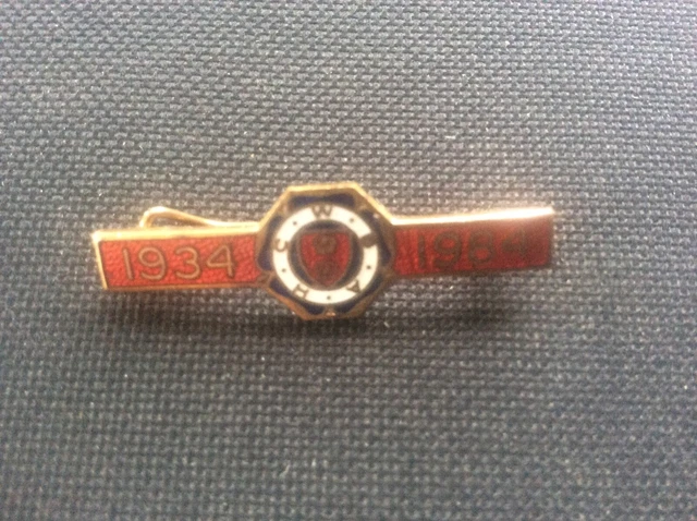 RARE VINTAGE UNKNOWN Red White Blue Enamel Lapel Pin Badge HCWBA Rose ...