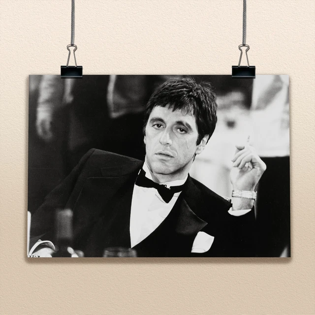 SCARFACE ICONIC FILM Picture Al Pacino Cigar Tony Montana Judging Look ...