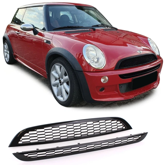 2 GRILLE NOIR Brillant Look Jcw Mini Cooper R50 Et S R53 De 09/2001 A ...