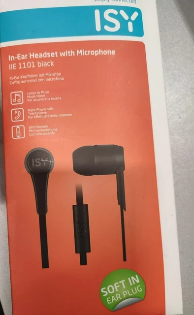 ISY IIE-1101 IN-EAR Headphones Original packaging For parts $1.90 ...