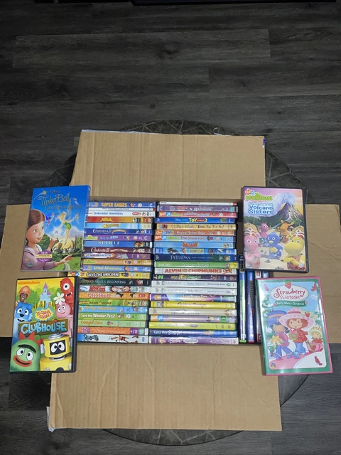 KIDS DVD LOT Disney, Little Einsteins, Backyardagqins Dora Lot of 52 ...