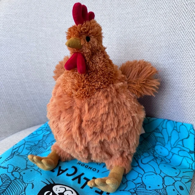 JELLYCAT CECILE CHICKEN Plush Toy NWT Authentic With Jellycat Dust Bag ...