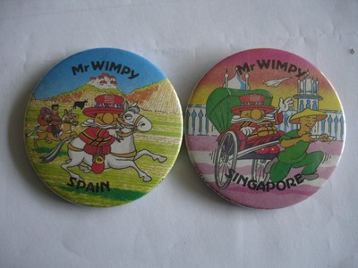 VINTAGE MR WIMPY Fast Food Restaurant Pin Abzeichen Land Spanien ...