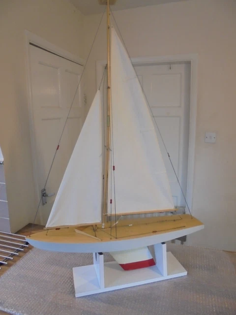 SUPERB VINTAGE 1950S Pond Yacht "VERON VERONICA" Quality Restored Model ...