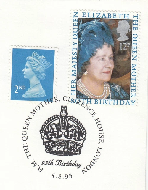 QUEEN MOTHER 80TH Birthday +2nd Used 85th Birthday London 1985 ON PIECE ...