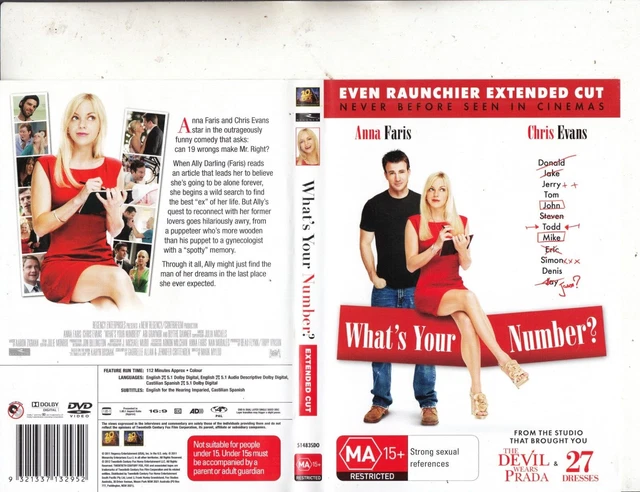 WHAT'S YOUR NUMBER-2011-[ANNA Faris]-20th Century Fox-Movie TCF-DVD EUR ...