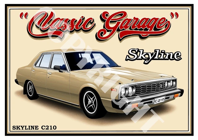 NEW CLASSIC GARAGE Datsun Skyline C210 tin metal sign $66.00 - PicClick AU