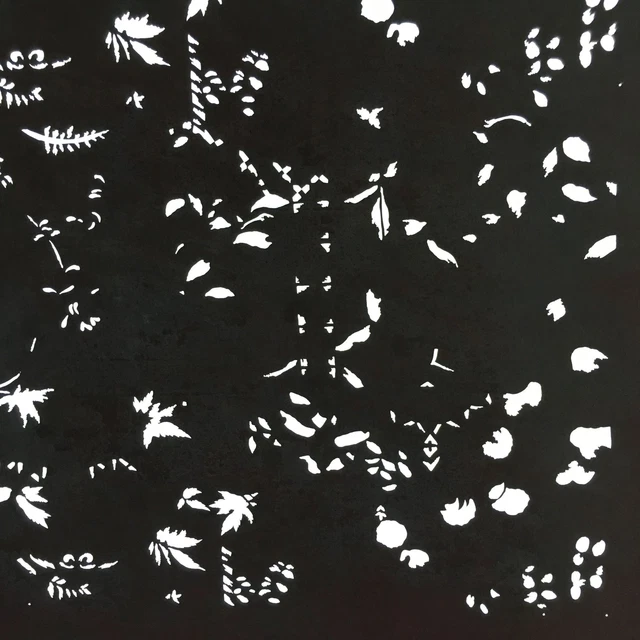 ANTIQUE JAPANESE KATAGAMI Kimono Stencil Katazome Small Plant Leaves ...