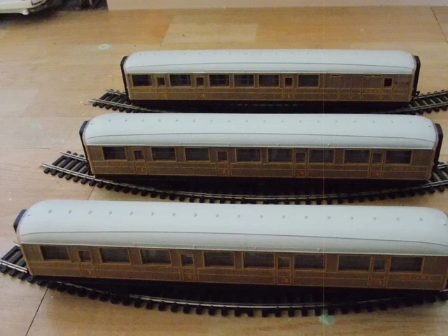 HORNBY TEAK COACHES x 3 for Flying Scotsman, etc £21.52 - PicClick UK
