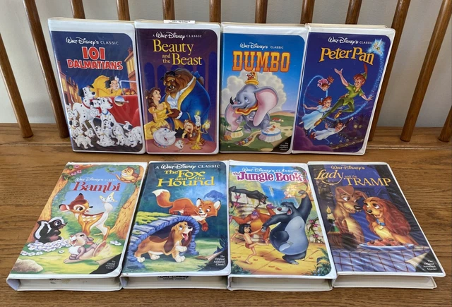WALT DISNEY BLACK Diamond Collection VHS Tapes Lot of 8 Classic Movies ...