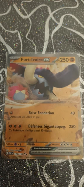 CARTE POKÉMON FORT-IVOIRE EX ÉCARLATE ET VIOLET EV1 123/198 NEUVE VF ...