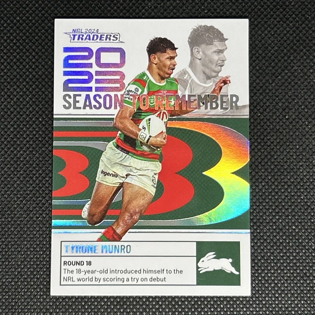 2024 NRL TRADERS TYRONE MUNRO Season To Remember #SR 39/51 Rabbitohs ...