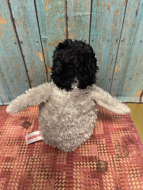 AURORA PLUSH BABY Emperor PENGUIN 8” Gray Black White Stuffed Animal $9 ...
