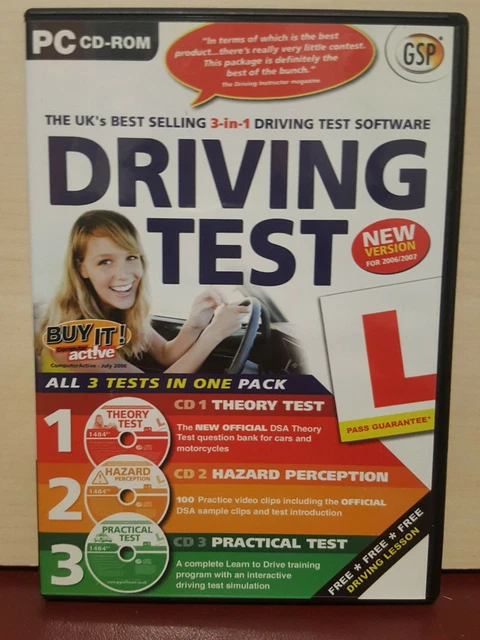 DRIVING TEST - 3 in 1 Dricing Test Software - 3 Discs - PC CD ROM - (G1 ...