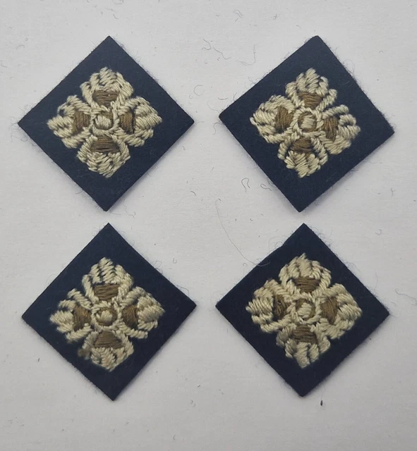 BRITISH ARMY OFFICER Lieutenant Rank Pips Insignia Embroidered Cloth ...