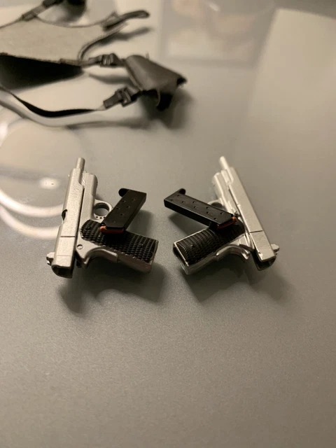 1/6 SCALE GUNS With Holster For Hot Toys Punisher, Neo, John Wick ...