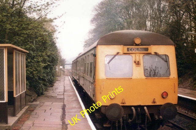 RAILWAY PHOTO CLASS 120 DMU departs Pleasington 12.42 CoL-PRN 4/5/1985 ...