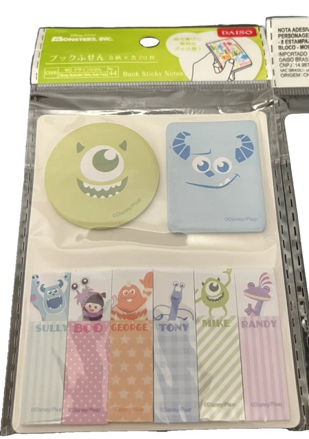 DISNEY PIXAR MONSTER Inc Sticky Notes (Daiso) £5.44 - PicClick UK