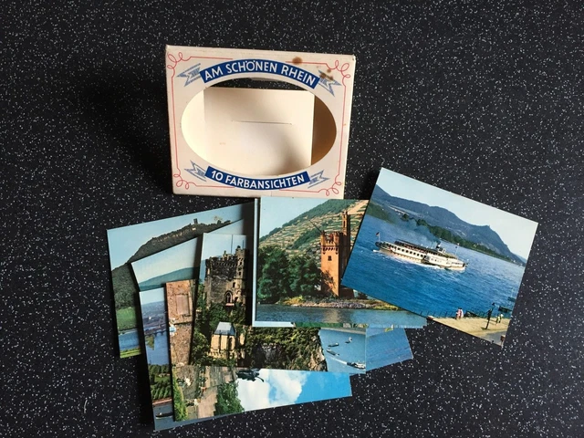 CARTES POSTALES VUES Anciennes De Souvenirs Du Rhin - 10 Vues Couleurs ...