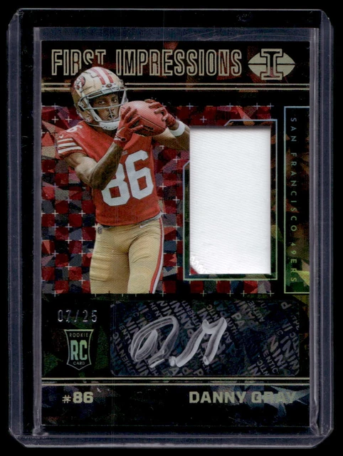 DANNY GRAY ROOKIE /25 Auto 2022 Panini Illusions San Francisco 49ers ...