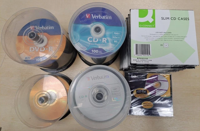 DVD-R CD-R RECORDABLE Blank CD DVD Discs Cases Media Music Writable NEW ...