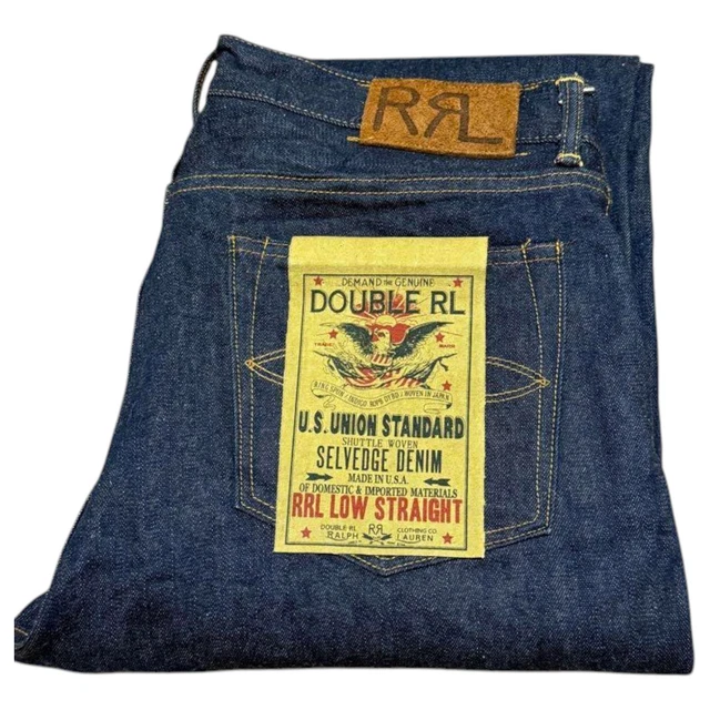 RRL LOW STRAIGHT Selvedge Denim Jeans 33x32 Double RL Raw Vintage USA F/S £227.77 - PicClick UK