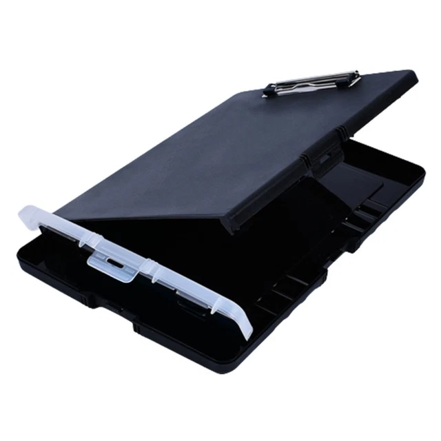 PORTABLE FILE CASE with Clipboard and Pen Box Handheld Document File ...
