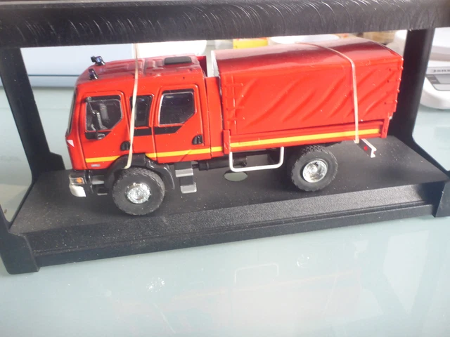 CAMION POMPIER ELIGOR 1/43 - Renault Midlum 4x4 Plateau bâché EUR 49,99 ...