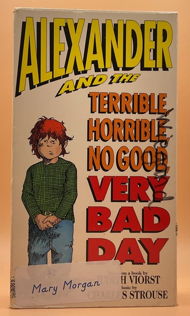 ALEXANDER AND THE Terrible, Horrible, No Good, Very Bad Day VHS 1990 ...