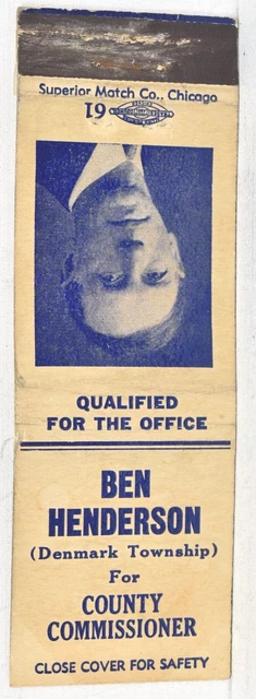 1930S BEN BENJAMIN Henderson Ashtabula County Commissioner Denmark ...