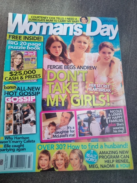 WOMAN'S DAY MAGAZINE October 2003-Nicole Kidman-Elle Macpherson-Fergie $25.00 - PicClick AU