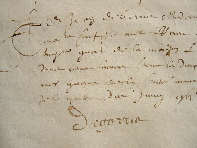 LE MÉDECIN DE Louis XIII, Jean de Gorris, reçoit son traitement. EUR ...