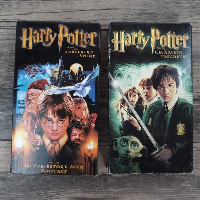 HARRY POTTER VHS The Sorcerers Stone The Chamber Of Secrets Film set of ...