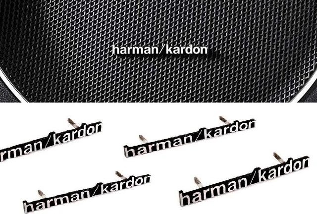 5 X ALUMINIUM HARMAN KARDON Speaker Logo Emblem Badge Sticker BMW MINI ...