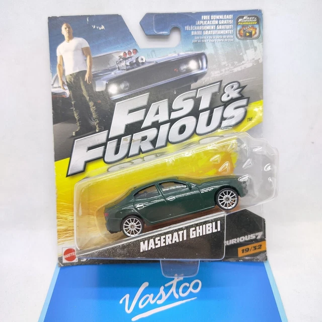 MATTEL FAST & Furious Maserati Ghibli échelle 1:55 moulé sous pression ...