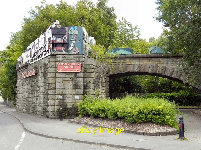 PHOTO 6X4 SQUARE Bridge Blaydon Former railway bridge at Hexham Road ...