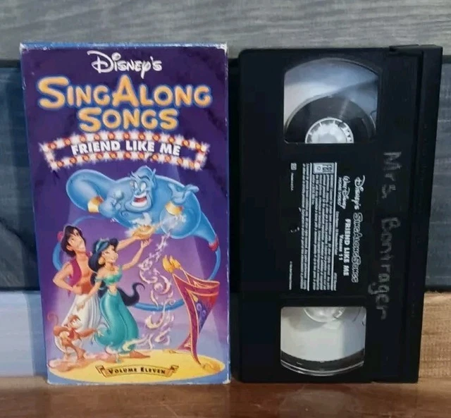 DISNEY SING ALONG Songs VHS Tape Friend Like Me Aladdin Whole New World ...