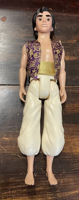 DISNEY STORE PRINCE Aladdin Doll Poseable Boy Male 12" Articulated Arms ...
