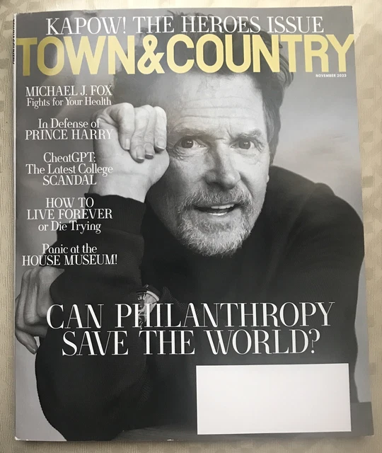 TOWN & COUNTRY MAGAZINE NOVEMBER 2023 CHARLIZE THERON Michael J Fox ...