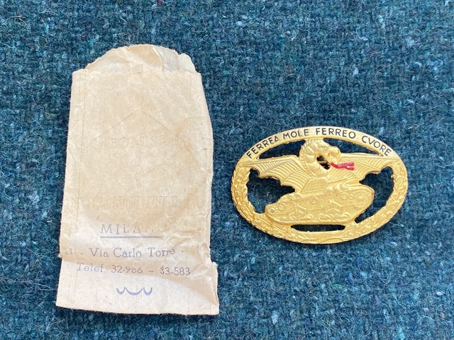 ORIGINAL WW2 ITALIAN Army Tank Commanders /Officers Pin Badge Unissued ...