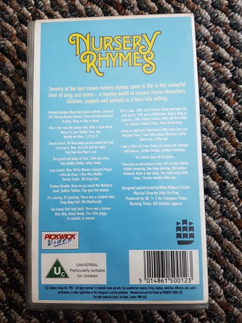 NURSERY RHYMES | 1982 VHS Longman Video Tape | Floella Benjamin | £8.00 ...
