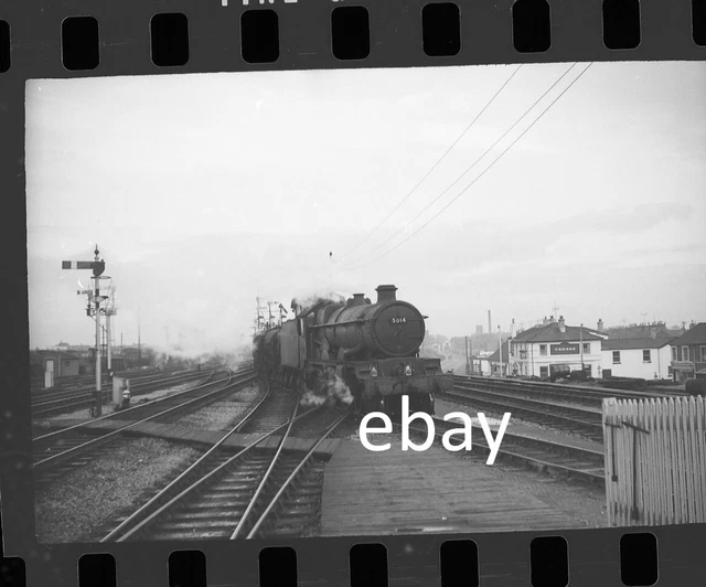 ORIGINAL 35MM NEGATIVE OF GWR STEAM LOCO 5014 AT SWINDON on 4/11/63. £4 ...