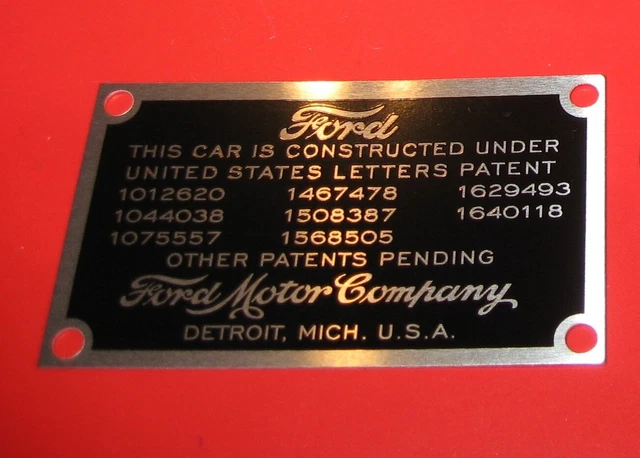 1928 - 1931 Ford Model A Patent - Sign - Roadster, Coupe, etc. Ford V8 ...