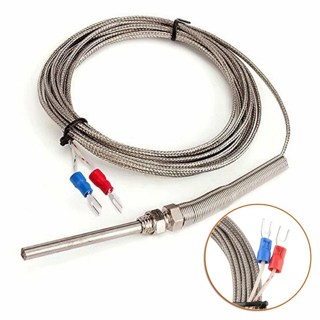 KIT THERMOCOUPLE HAUTE Temp rature Type K 50mm Sonde Capteur Set 3/8 NPT Fileta EUR 11,38 ...