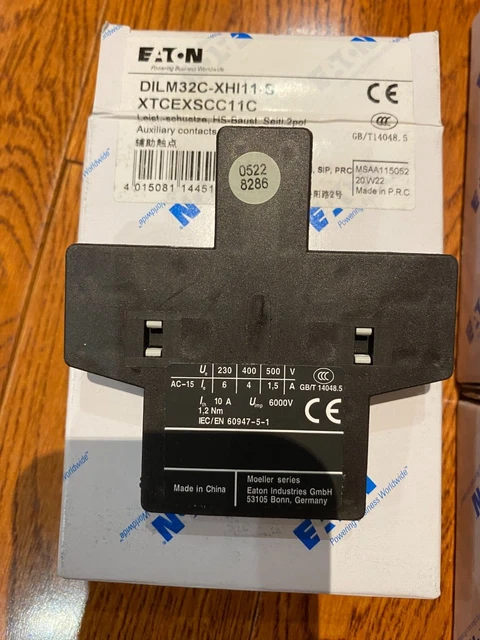NEW EATON MOELLER DIL M32C-XHI11-S Contactor Side Mount Contact DILM32C ...